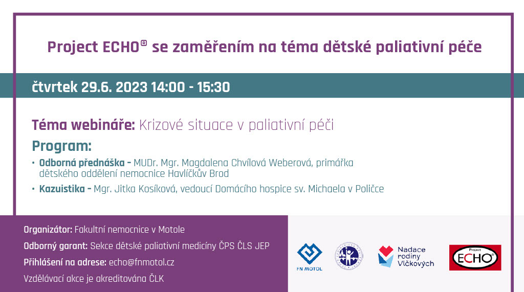 Webinář Krizové situace v paliativní péči - Perinatální ztráta